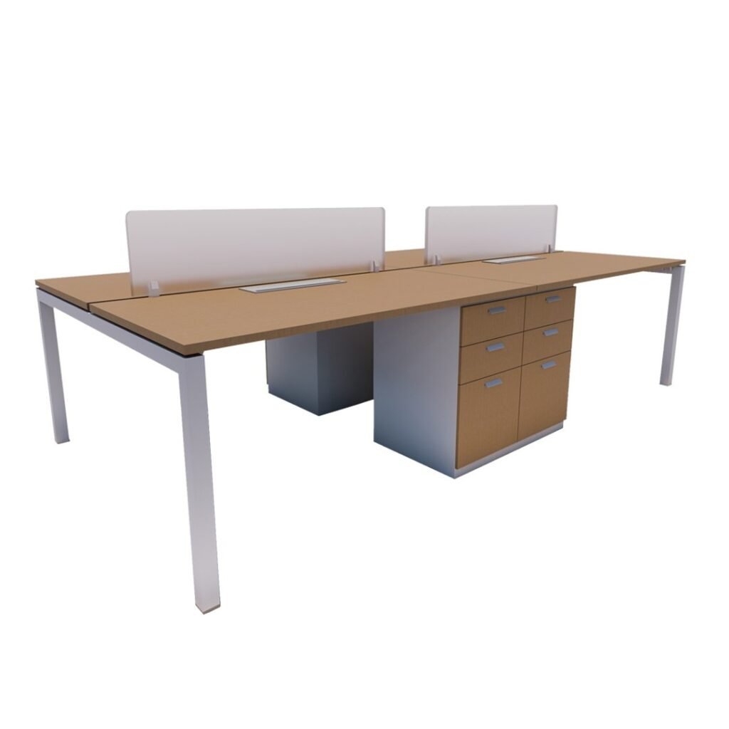 Nexus Cluster of 4 Workstation with Fixed Pedestal – Vectrasit Office ...